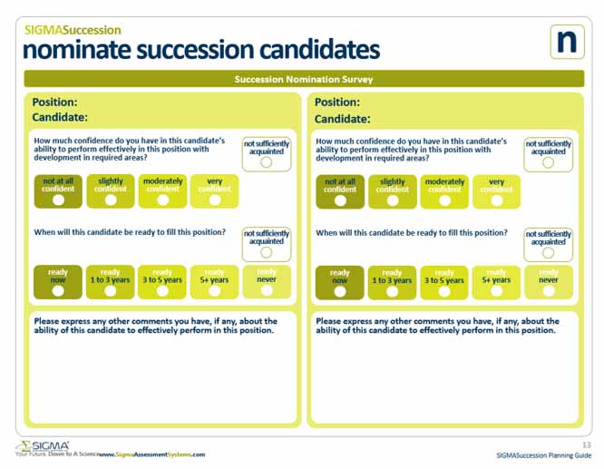 Succession Planning Tools & Templates | SIGMA Assessment Systems